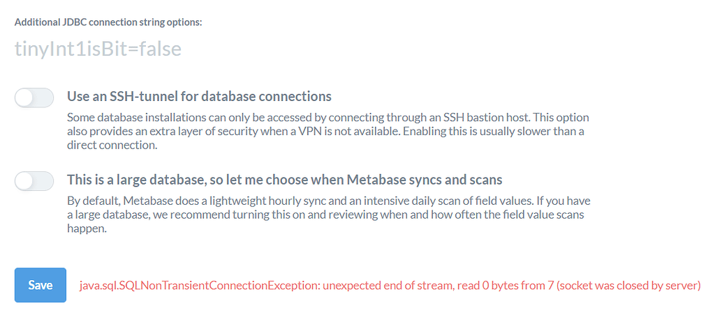 Metabase version 0.32 not connecting to Mysql 8 - Get Help - Metabase Discussion