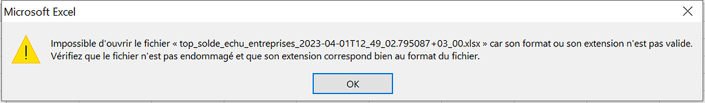 Excel file error on export - Metabase Discussion