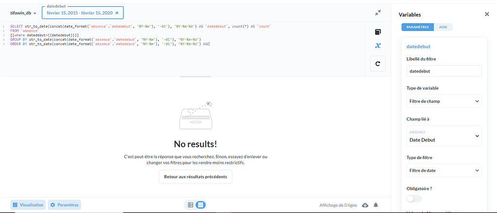 Fitre variables - Get Help - Metabase Discussion