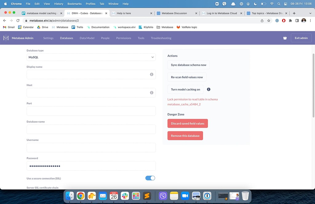 "Turn model caching on'" functionality not working - Get Help - Metabase Discussion