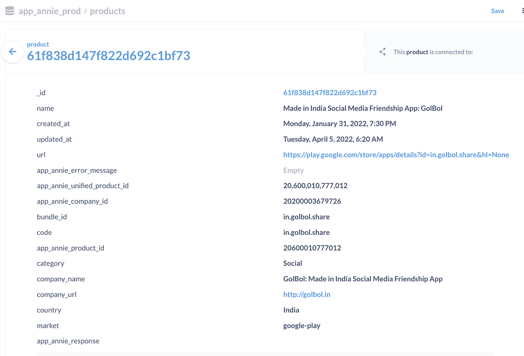 Detailed view not available for first ID of every table - Bug reports ...