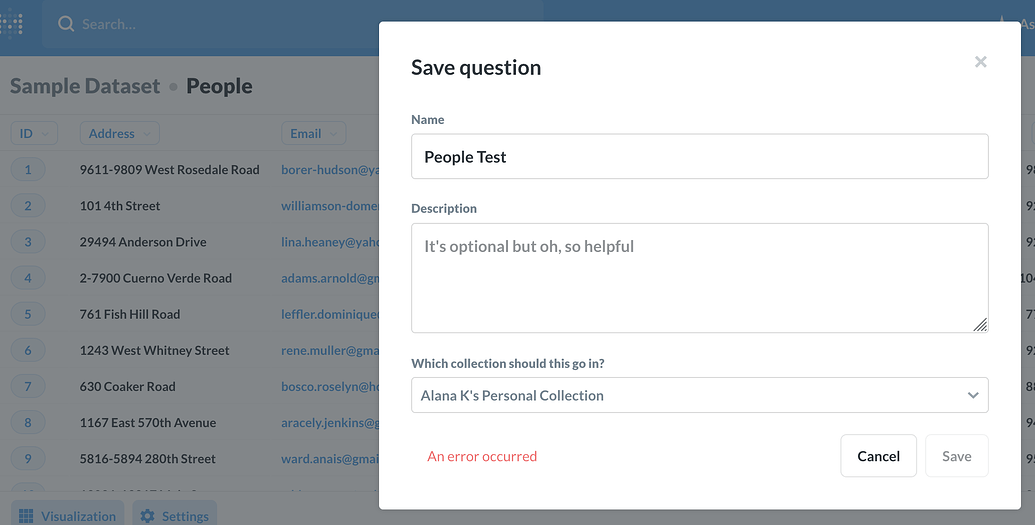 Error Saving Question Against Sample Database Value May Be Nil Or If Non Nil Value Must Be An