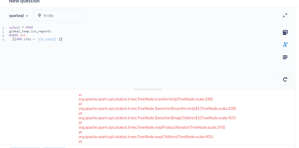 Error while Native query for sparksql - Get Help - Metabase Discussion