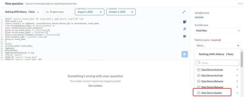 Field to map to table - Get Help - Metabase Discussion