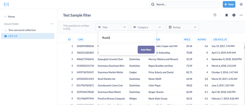 User are Unable to See Filter Drop-down - Get Help - Metabase Discussion