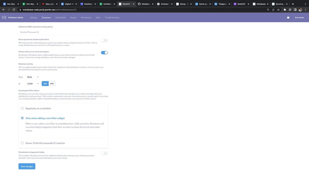 Metabase is firing queries multiple times in a day even though we scheduled sync/scanning ...