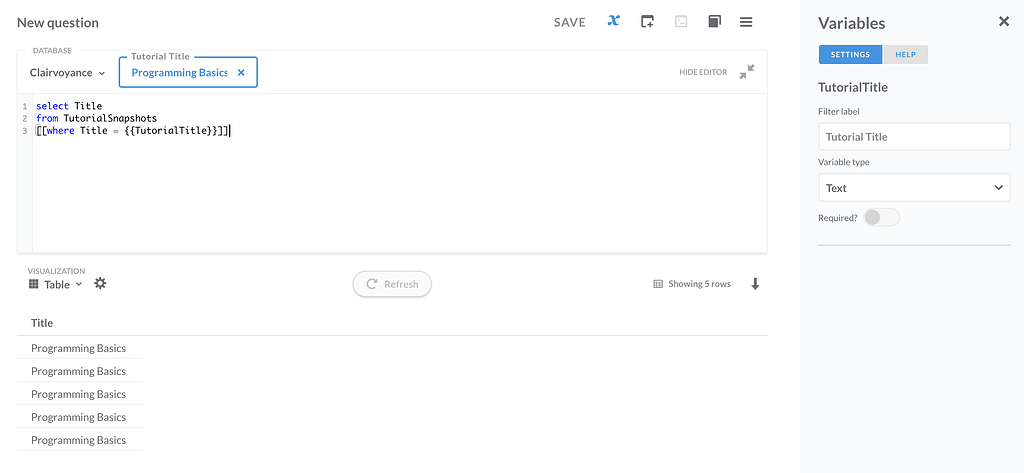 SQL field filter variable not working for native query - Get Help - Metabase Discussion