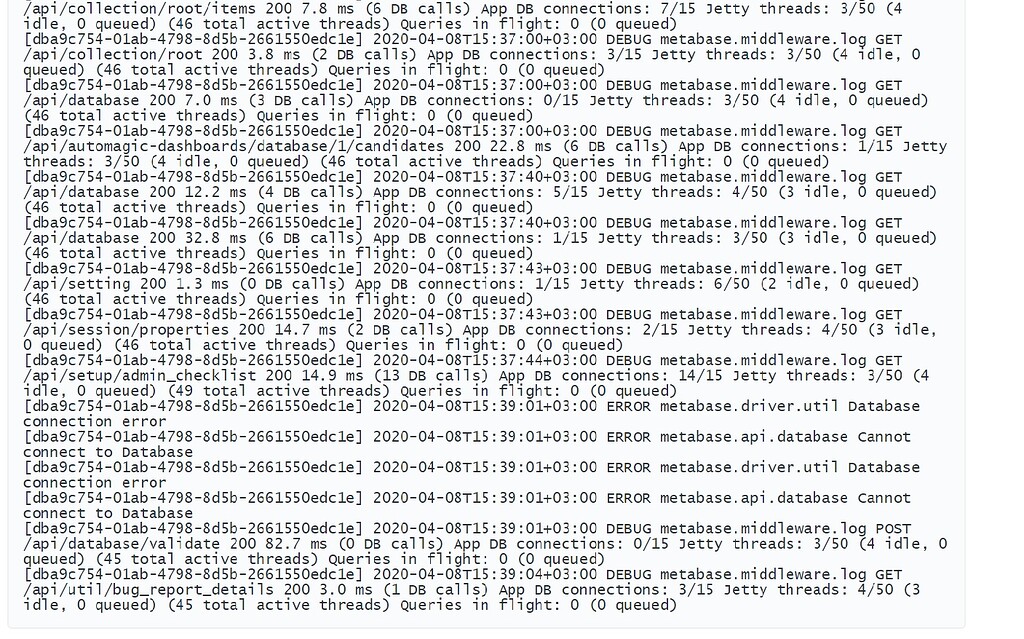 Database Connection Error - Get Help - Metabase Discussion