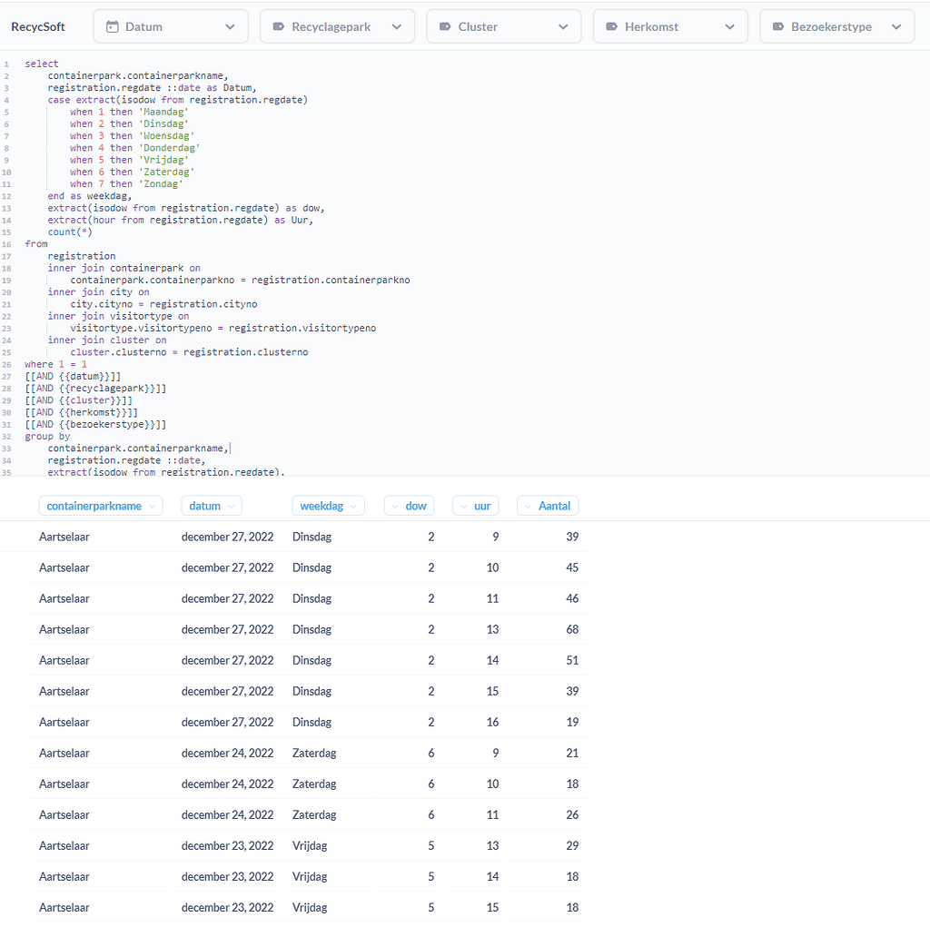 Working with data from an SQL query - Get Help - Metabase Discussion