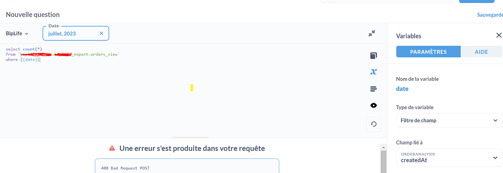 Variable Sql Generates Errors When I Query My Bigquerry Db Get Help Metabase Discussion