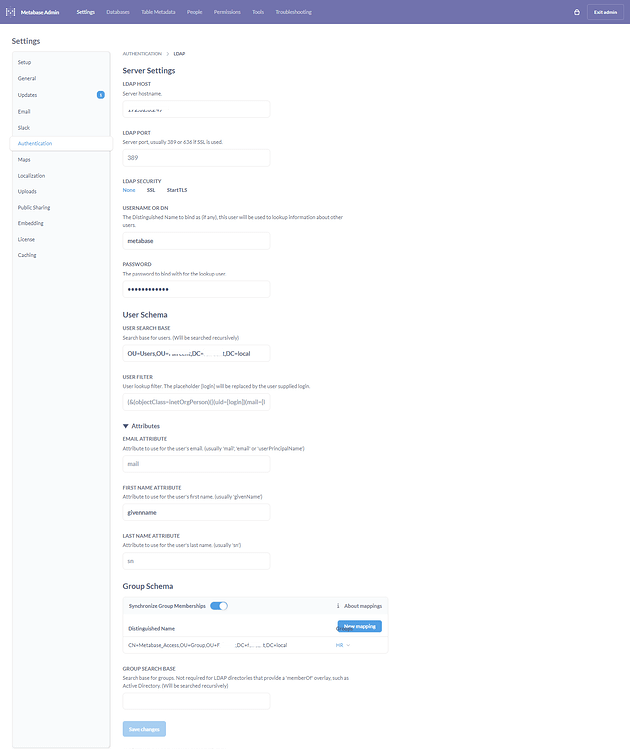 Metabase LDAP integration Issue - Get Help - Metabase Discussion