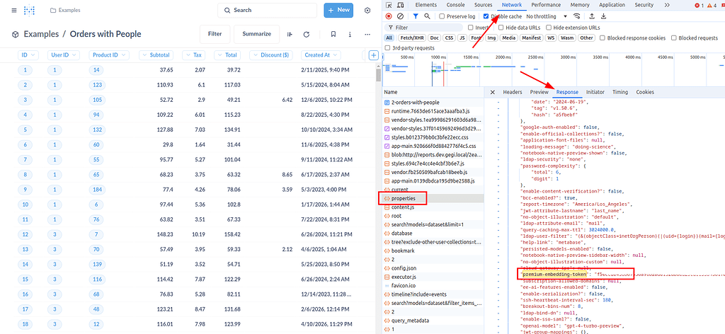 License key "premium-embedding-token" is visible to users - Bug reports - Metabase Discussion