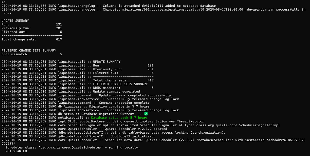 Metabase database migrations are taking too much time when upgrading version - Get Help ...