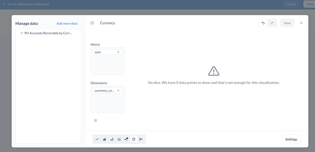 Edit Visualization Shows No Data - Bug reports - Metabase Discussion