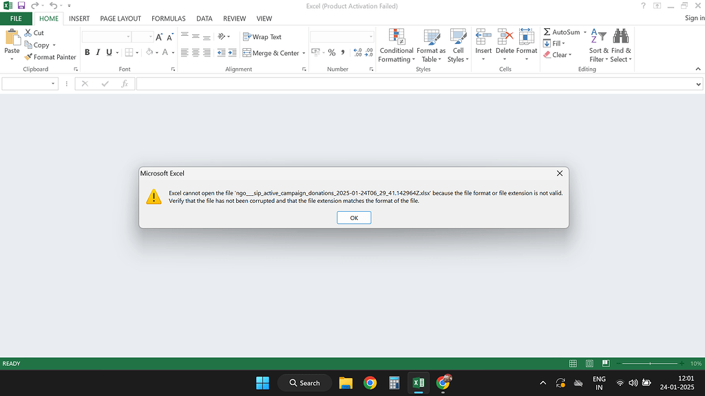 Not able to open downloaded xlsx file - Bug reports - Metabase Discussion