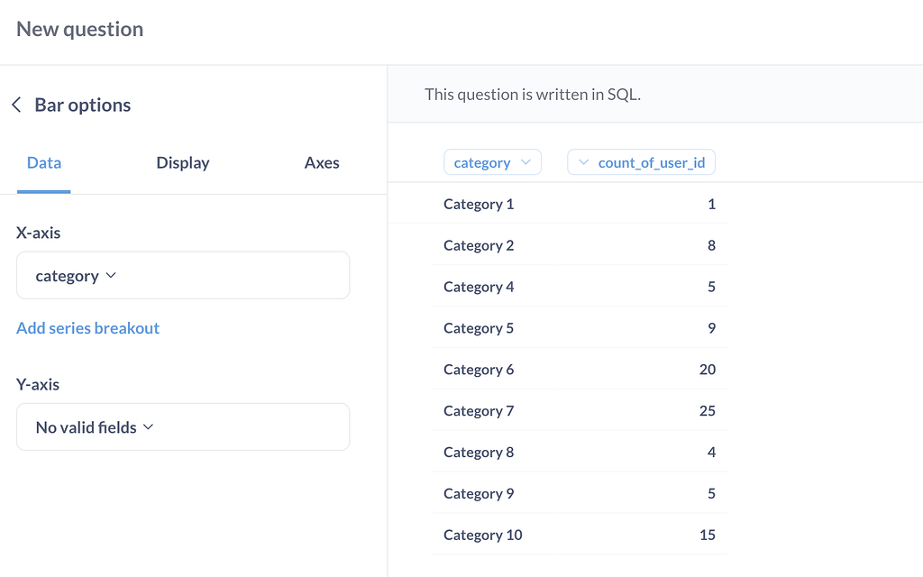 Cannot select numeric column for Y-axis Bar/Line Chart Visualization - Bug reports - Metabase ...