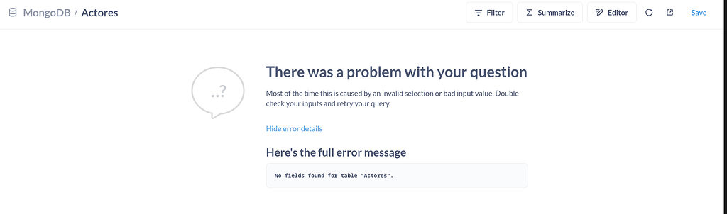 Metabase cannot find collection data - Get Help - Metabase Discussion