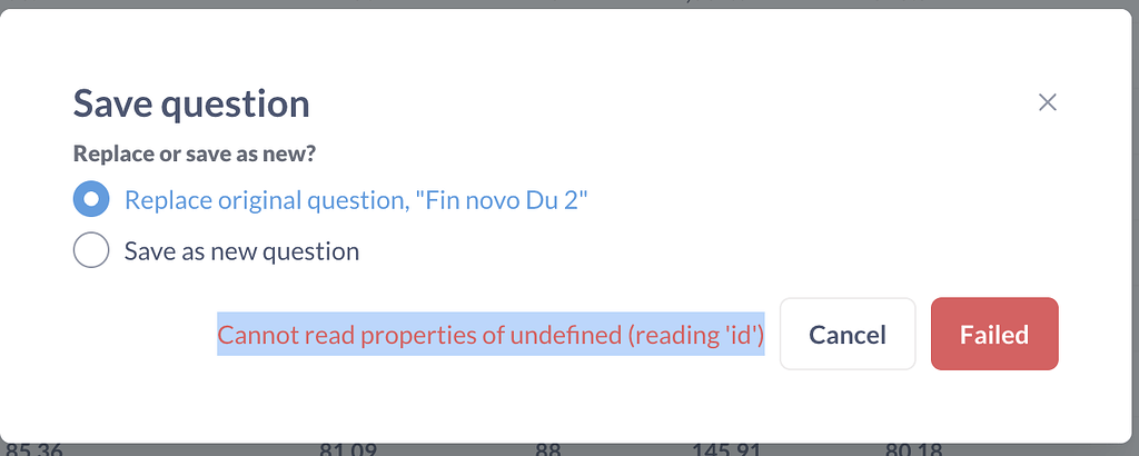Error the chain of dependencies is too long to save card - Get Help - Metabase Discussion