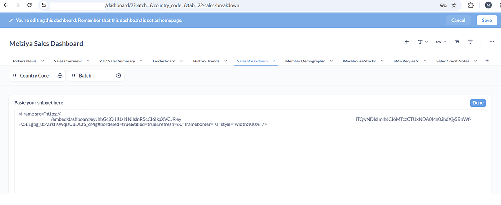 Static Embed Dashboard inside another Dashboard - Get Help - Metabase Discussion