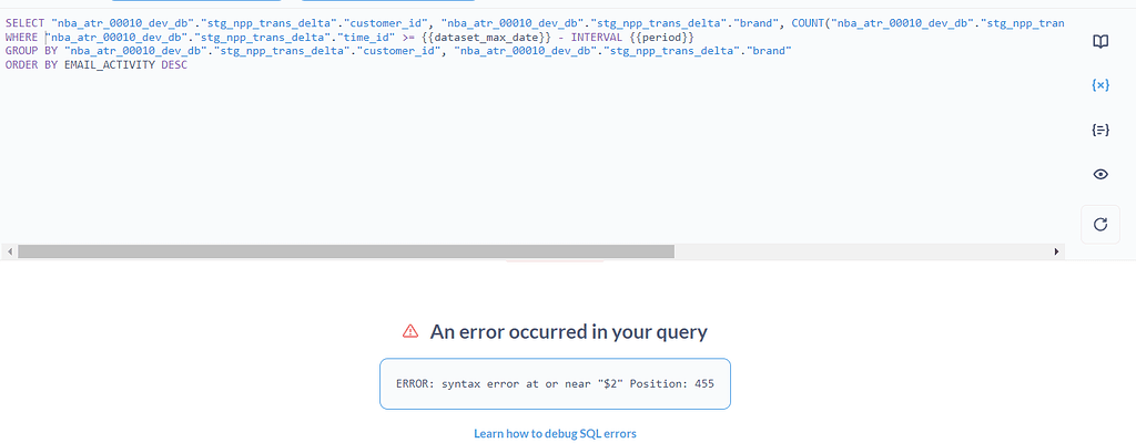 Trying To Calculate Last 30 Days From A Date Using Variable In Sql Bug Reports Metabase
