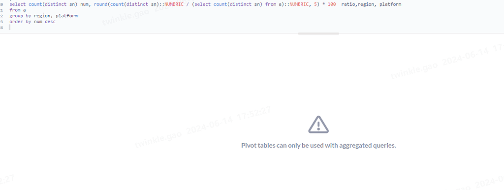 Pivot tables can only be used with aggregated queries - Metabase Discussion
