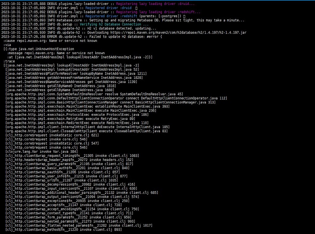 Error reported when running Metabase free open source version through jar file - Get Help ...