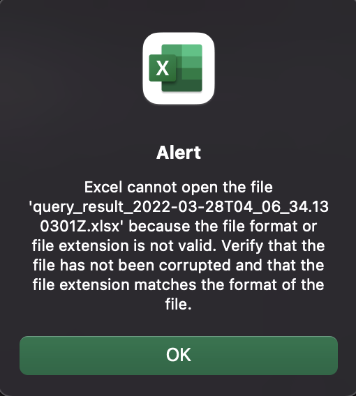 Can t Open xlsx File Get Help Metabase Discussion